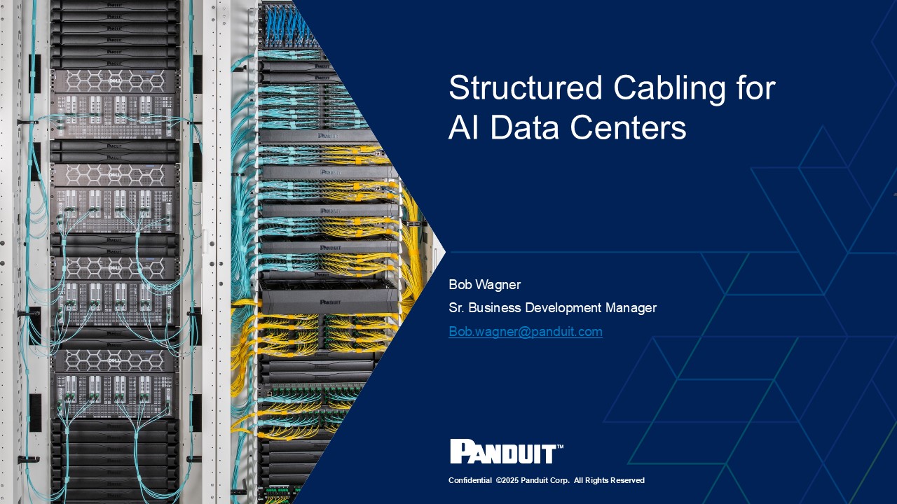 Panduit Optimizing Data Centers: Structured Cabling for AI Webinar